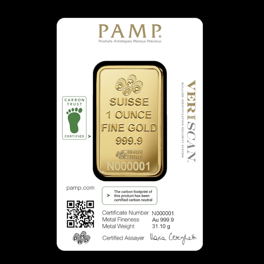 24k Gold Troy Ounce Pamp - Leenas Jewelry